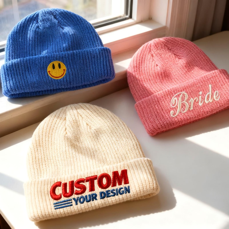 Custom Embroidered Beanie - Etsy