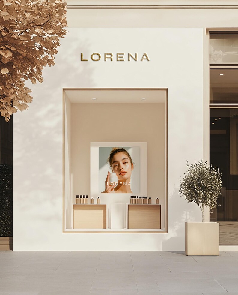 Cosmetic Shop Sign & Poster Mockup: Modern Branding (PSD) - Etsy
