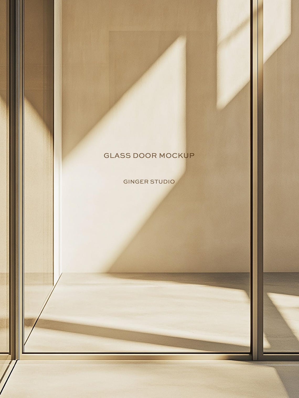 Minimal Glass Door Mockup | Front Door Mockup | Logo Design Mockup ...