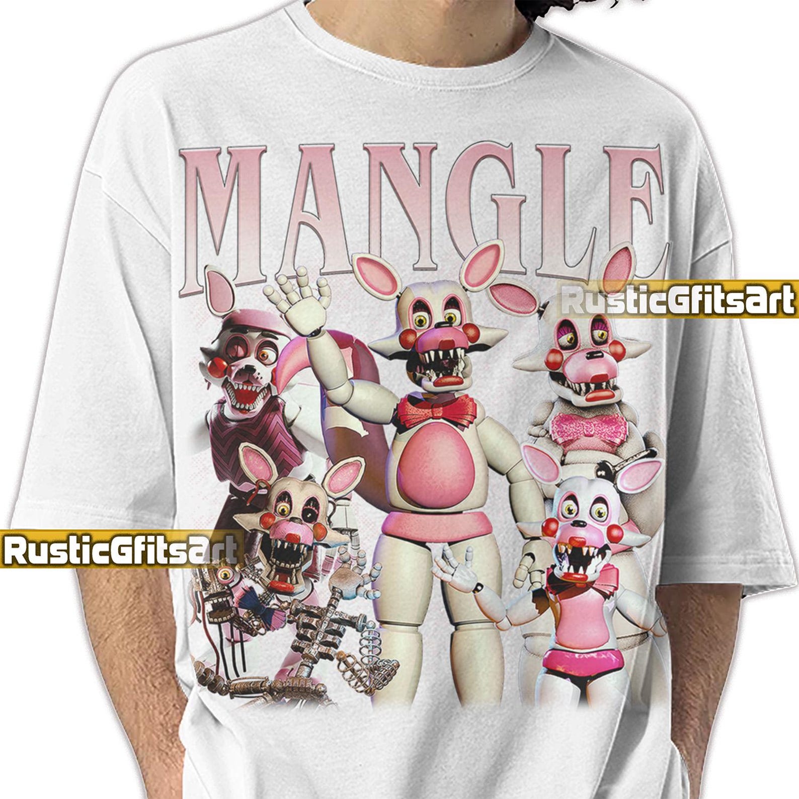 MANGLE FUNTIME FOXY Fnaf Shirt, Five Nights at Freddy's Custom T-shirt ...