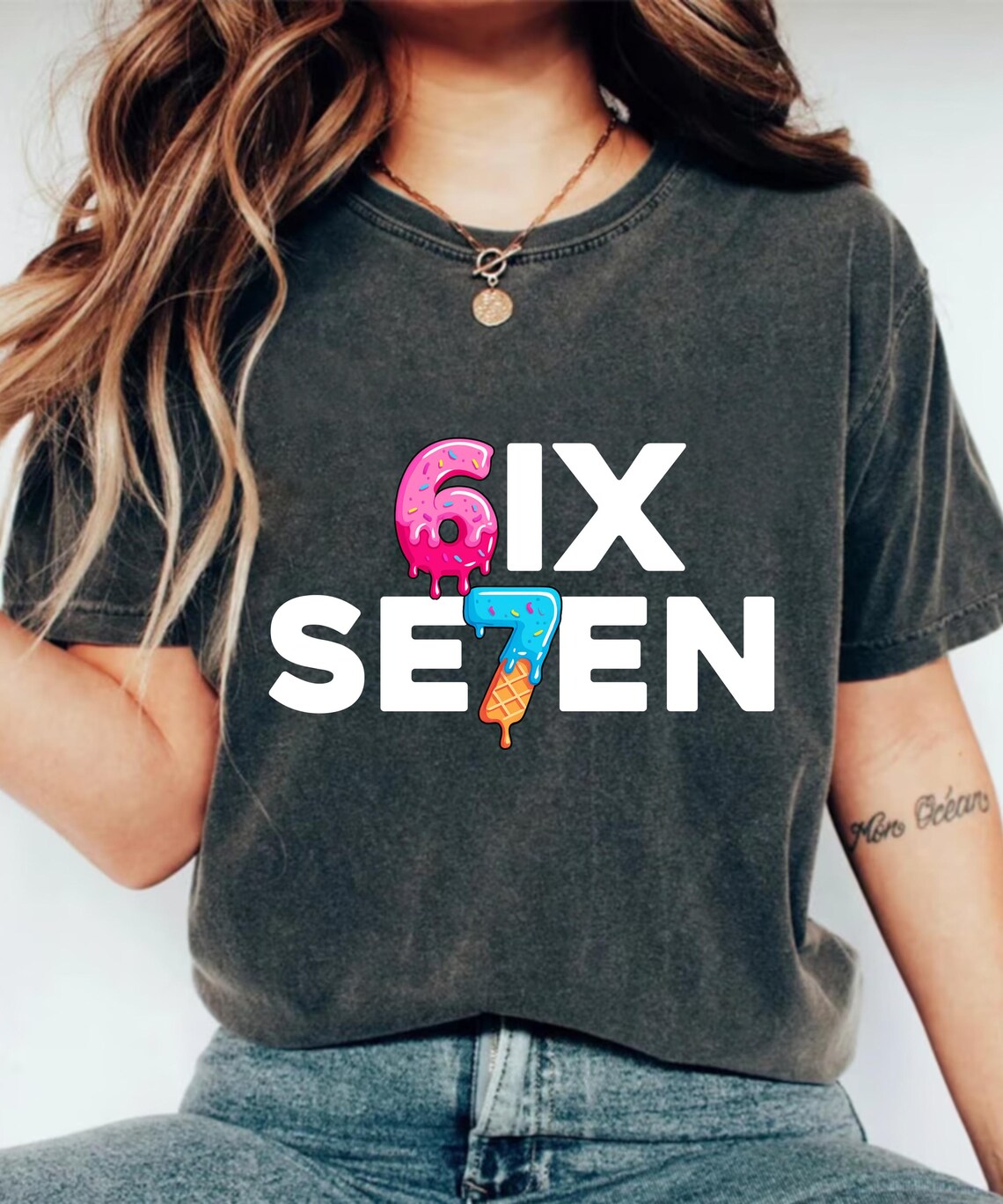 Six Seven Ice Cream Drip Sports Cool Meme 67 Funny Number Png, Six ...