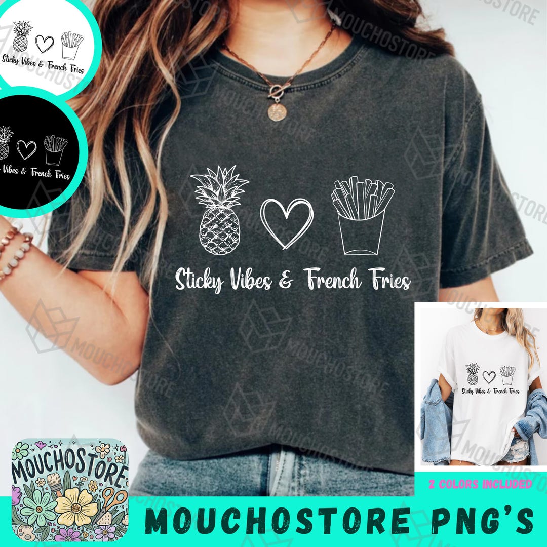 IVF Mom PNG: Sticky Vibes & French Fries Digital Design - Etsy
