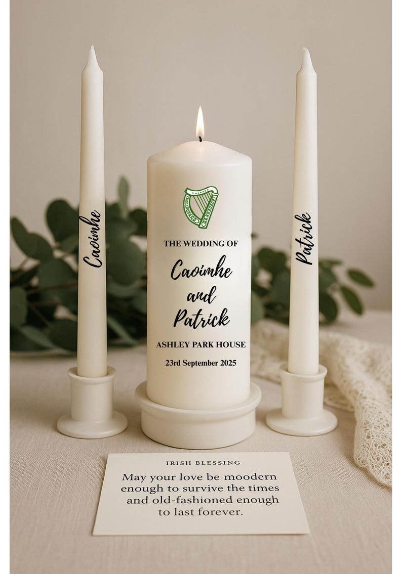 Irish Design Wedding Pillar and Unity Candle Sets - MADE IN TIPPERARY ...