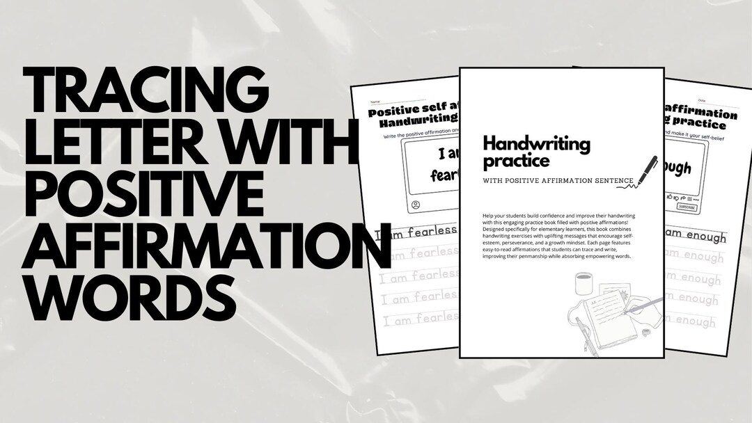 Printable Handwriting Worksheet for Kids and Adult | Positive ...