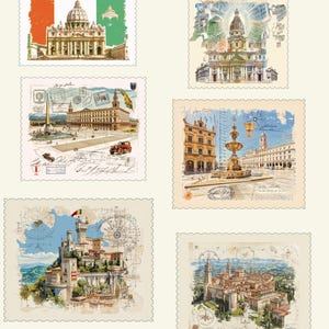 11 Cute Italian-inspired Digital Stamp Stickers - Etsy