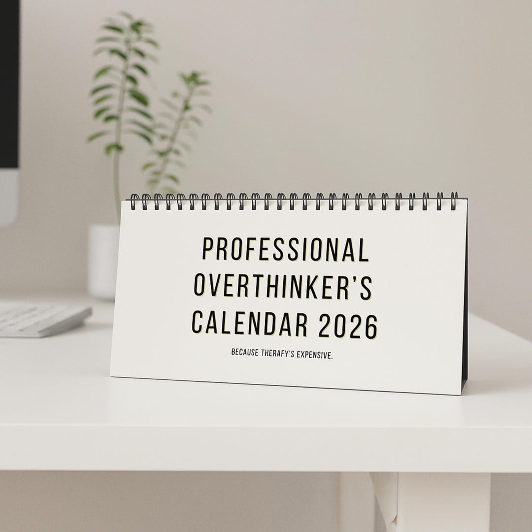 Professional Overthinker’s 2026 Desk Calendar – Funny Office Humor Gift ...