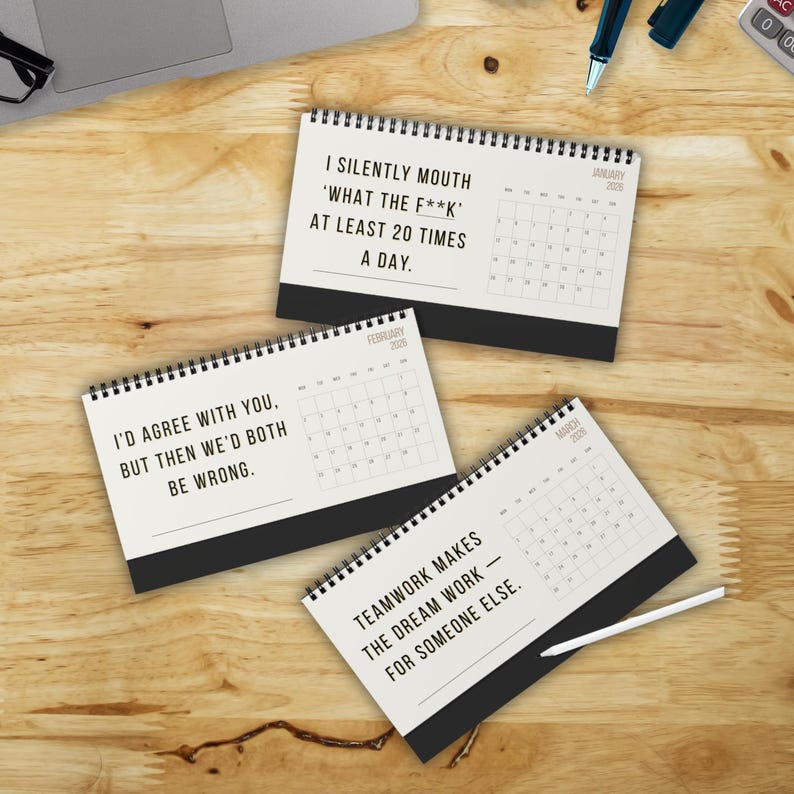 Professional Overthinker’s 2026 Desk Calendar – Funny Office Humor Gift ...