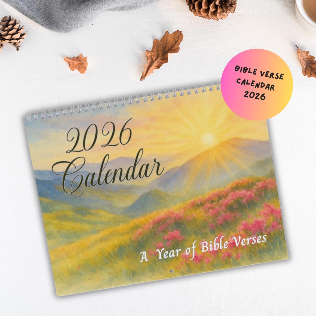 2026 Bible Verse Calendar | Inspirational Watercolor Christian Gift - Etsy