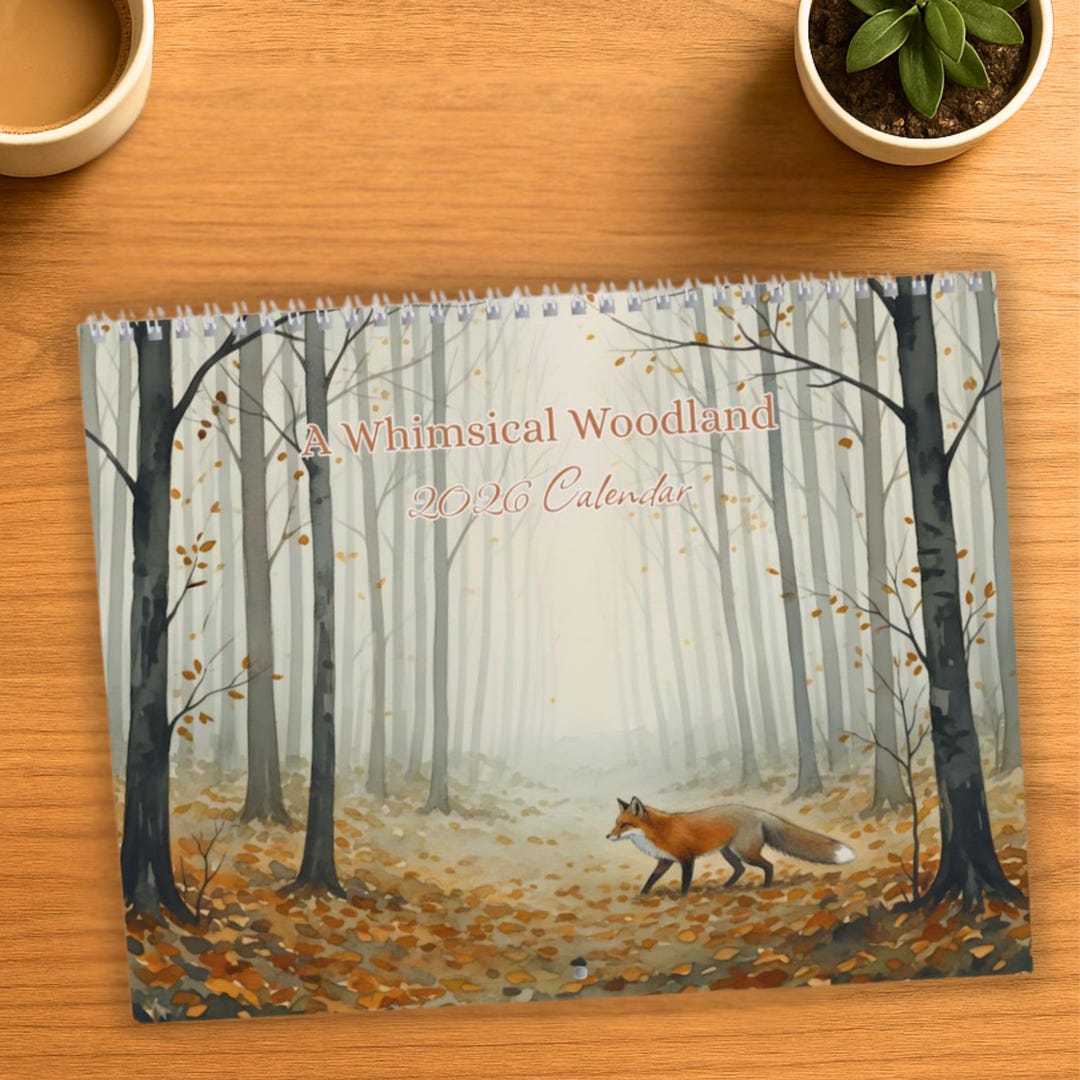 Whimsical Woodland Calendar 2026, Gentle Forest Animal Art - Etsy