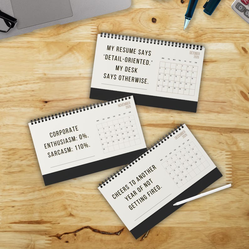Professional Overthinker’s 2026 Desk Calendar – Funny Office Humor Gift ...