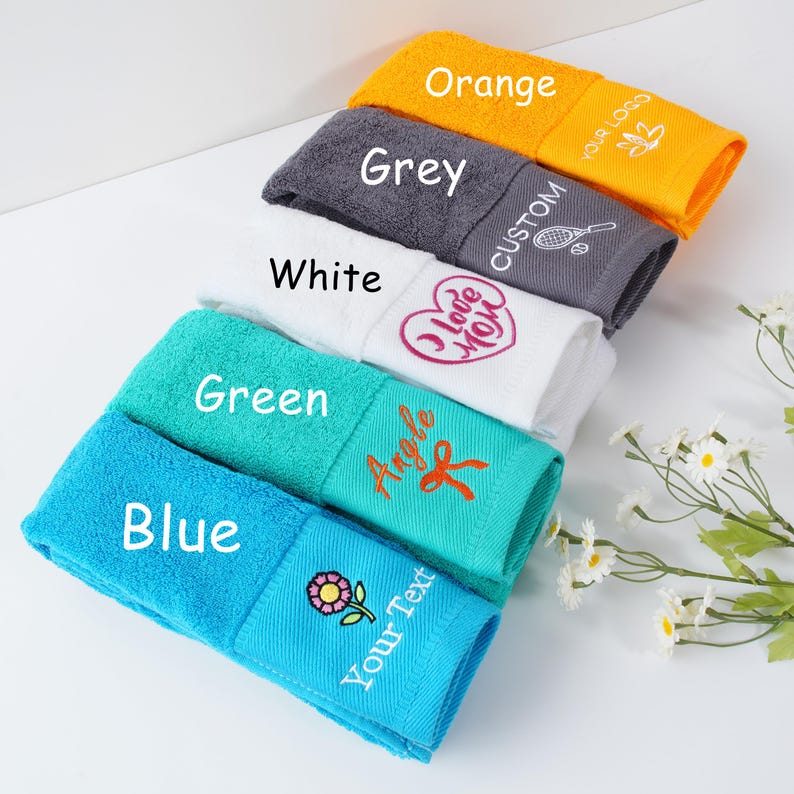 Custom Personalized Towel,personalized Embroidered Towel,with You Text ...