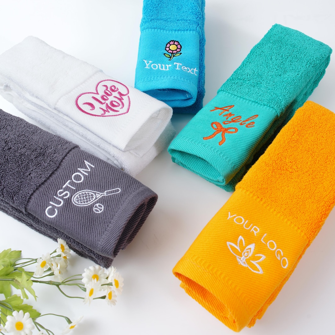 Custom Personalized Towel,personalized Embroidered Towel,with You Text ...
