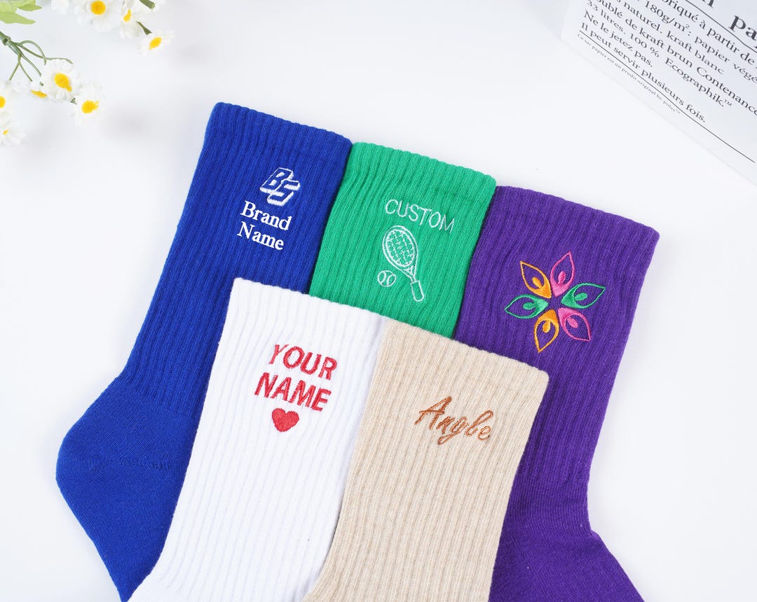 Custom Embroidered Socks,design Your Own Socks,sports Socks ...