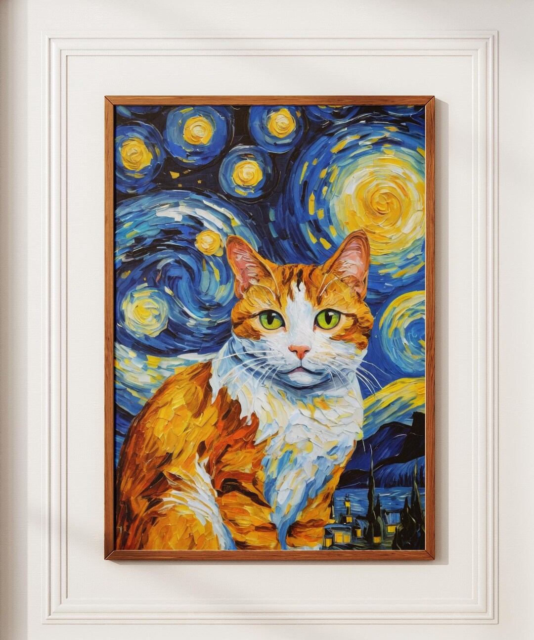 Cat Van Gogh Poster, Cat Poster, Cat Print, Vincent Van Gogh, Cat ...