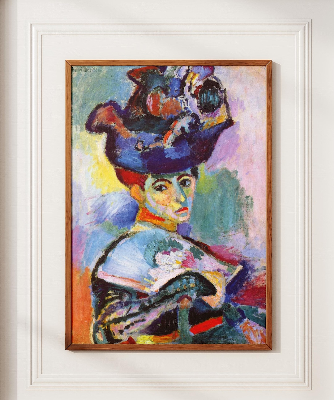 Henri Matisse Woman With a Hat 1905, Fauvist Painting, Modern Woman Portrait Painting, Abstract ...