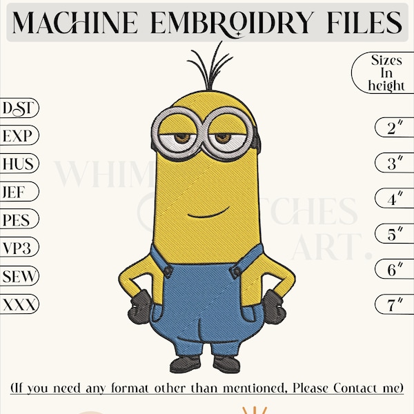 Minion Embroidery Design - Etsy