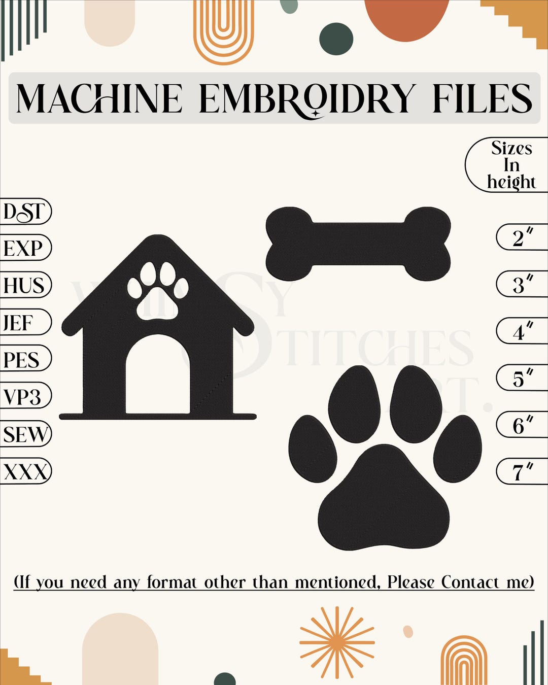 Dog House Machine Embroidery Design Dog Embroidery Pattern Digital File ...