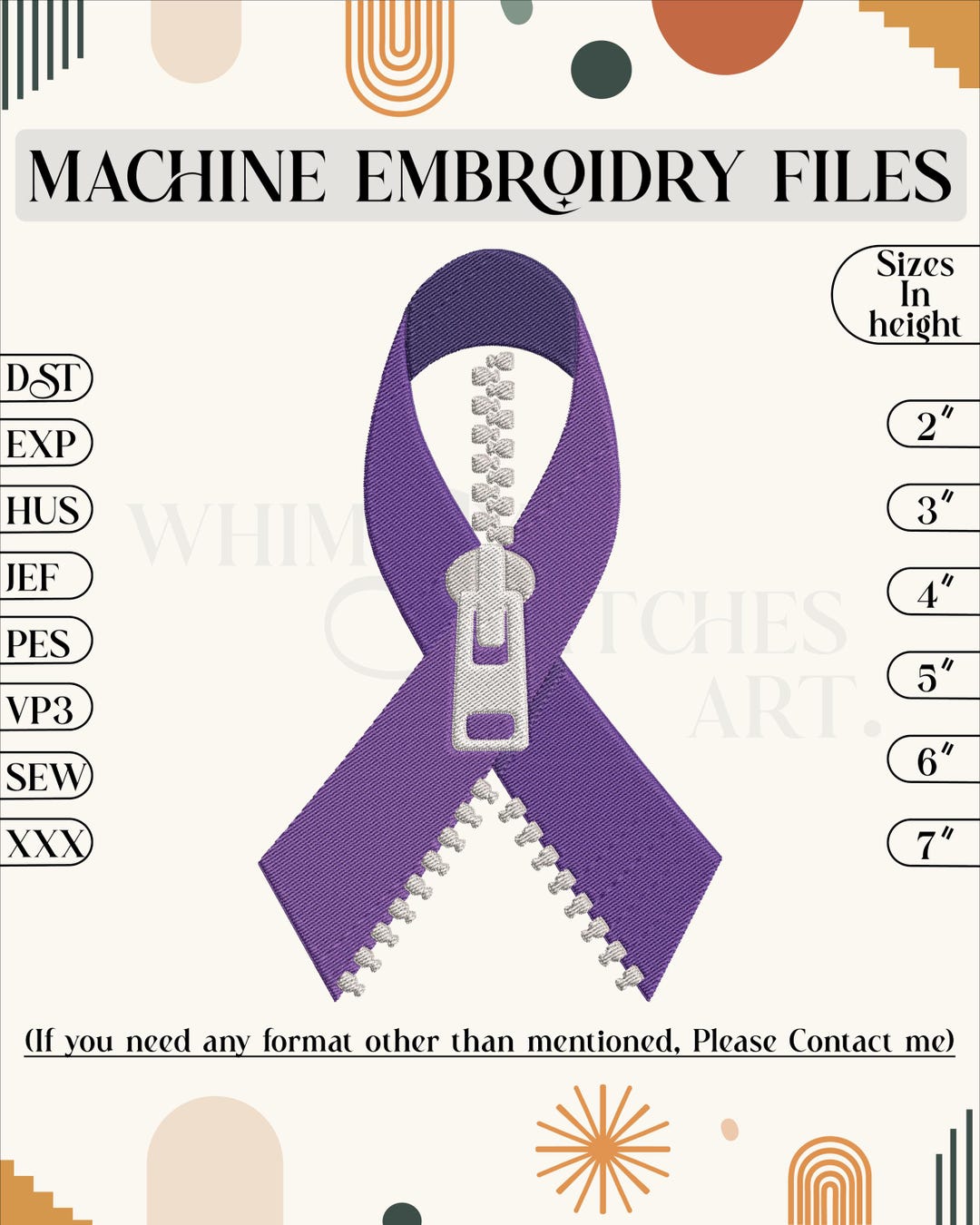 Awareness Ribbon Applique Design. Ribbon Embroidery Designs. Embroidery ...