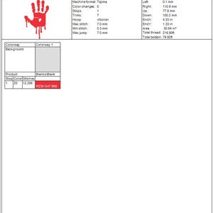 Bloody Hand Embroidery Design. Halloween Embroidery Design. Blood ...