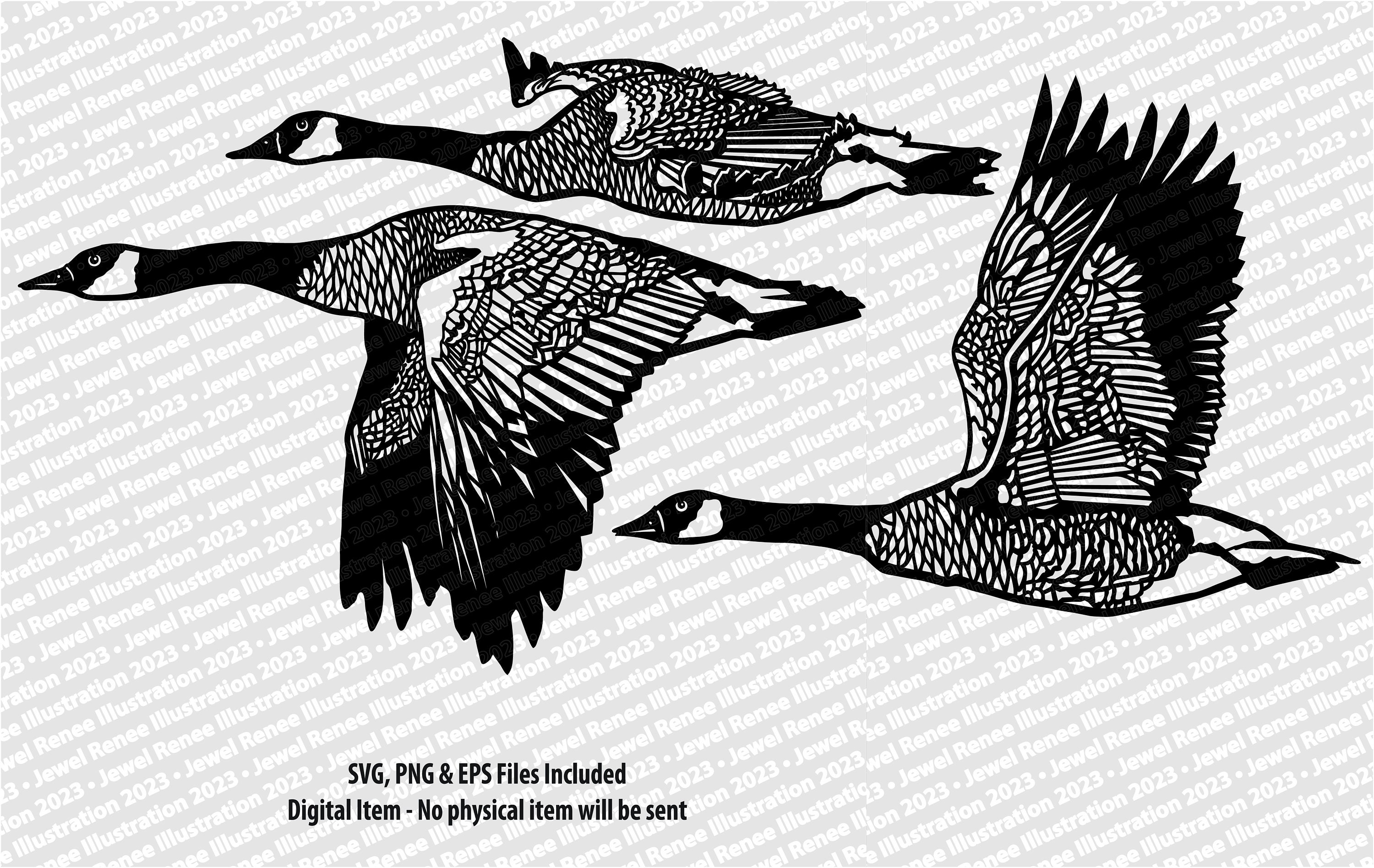 Canadian Geese SVG Bundle - EPS PNG Instant Download for Cricut or ...