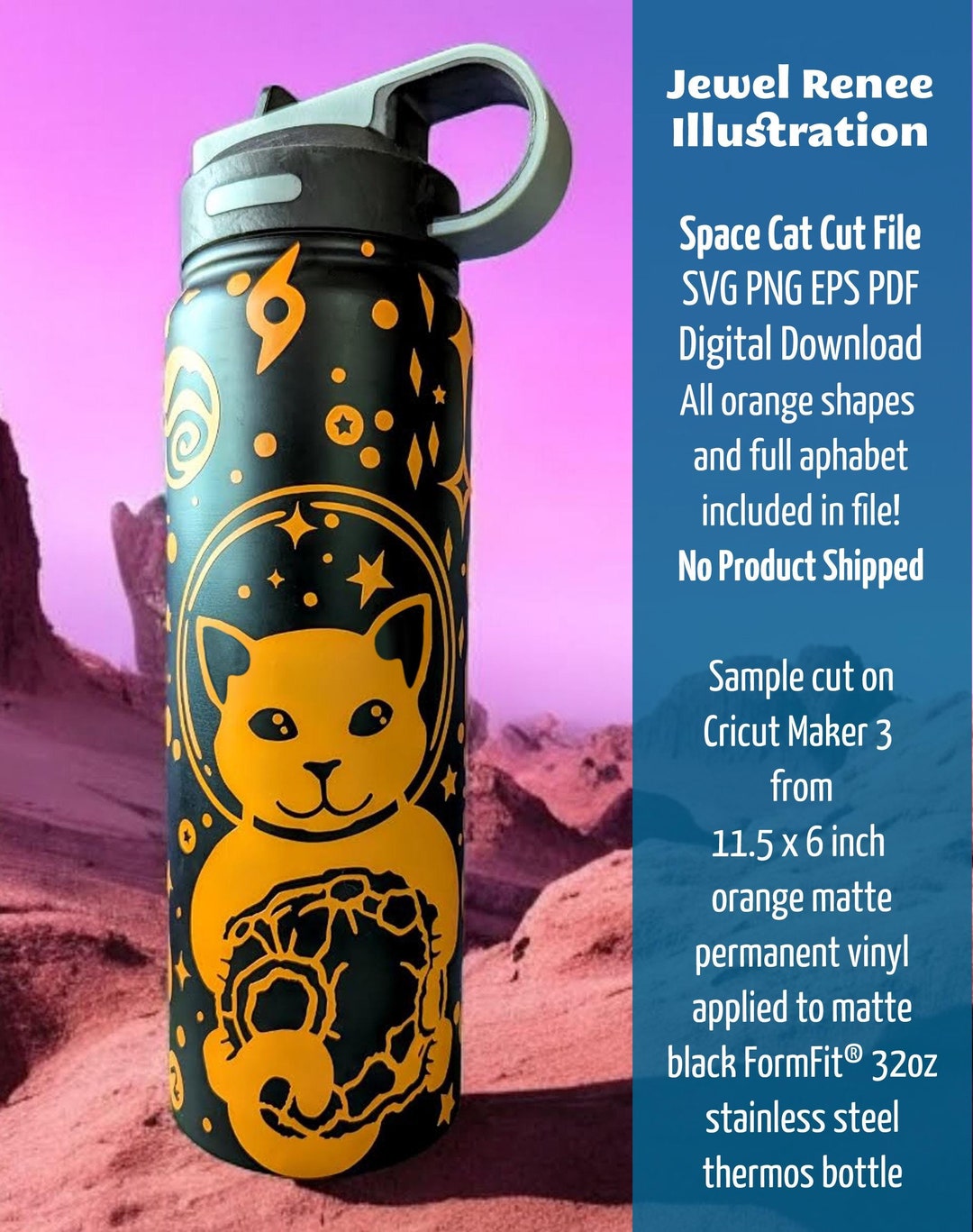 Space Cat Svg: Cat Astronaut Cut File EPS PNG PDF Galaxy Kitten Cutting ...