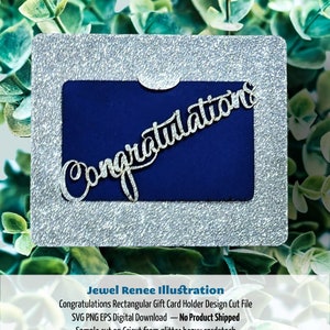 Congratulations Gift Card Holder Design Cut File Script - Etsy