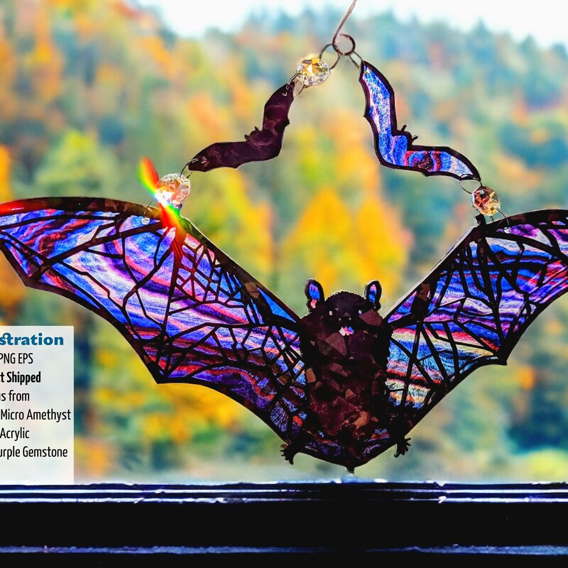 Bat Suncatcher - Etsy