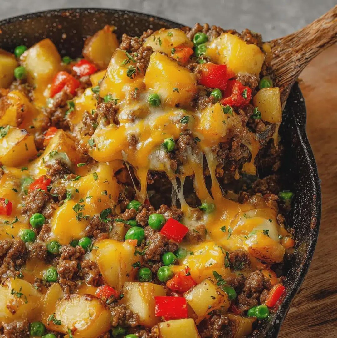 Potato Skillet One - Digital Recipe Card | Printable PDF | Quick & Easy ...