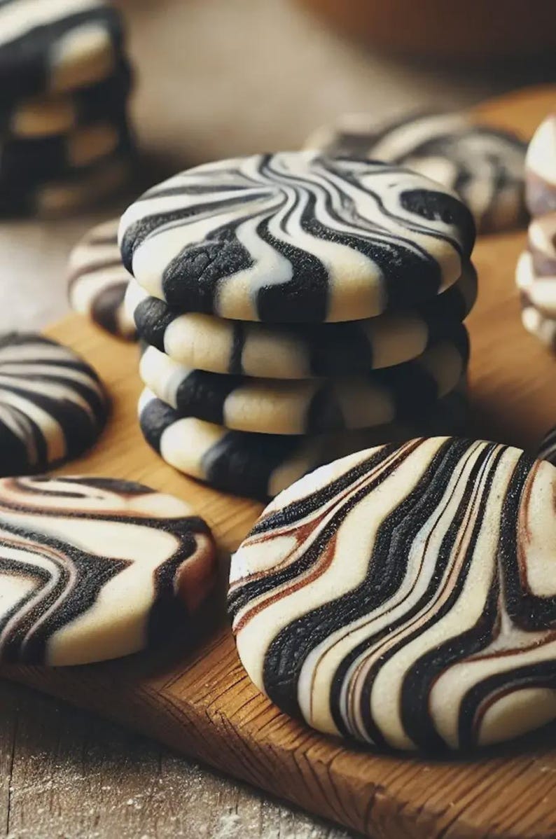 Zebra Cookies Recipe With Chocolate and Vanilla Swirls – Easy Homemade ...