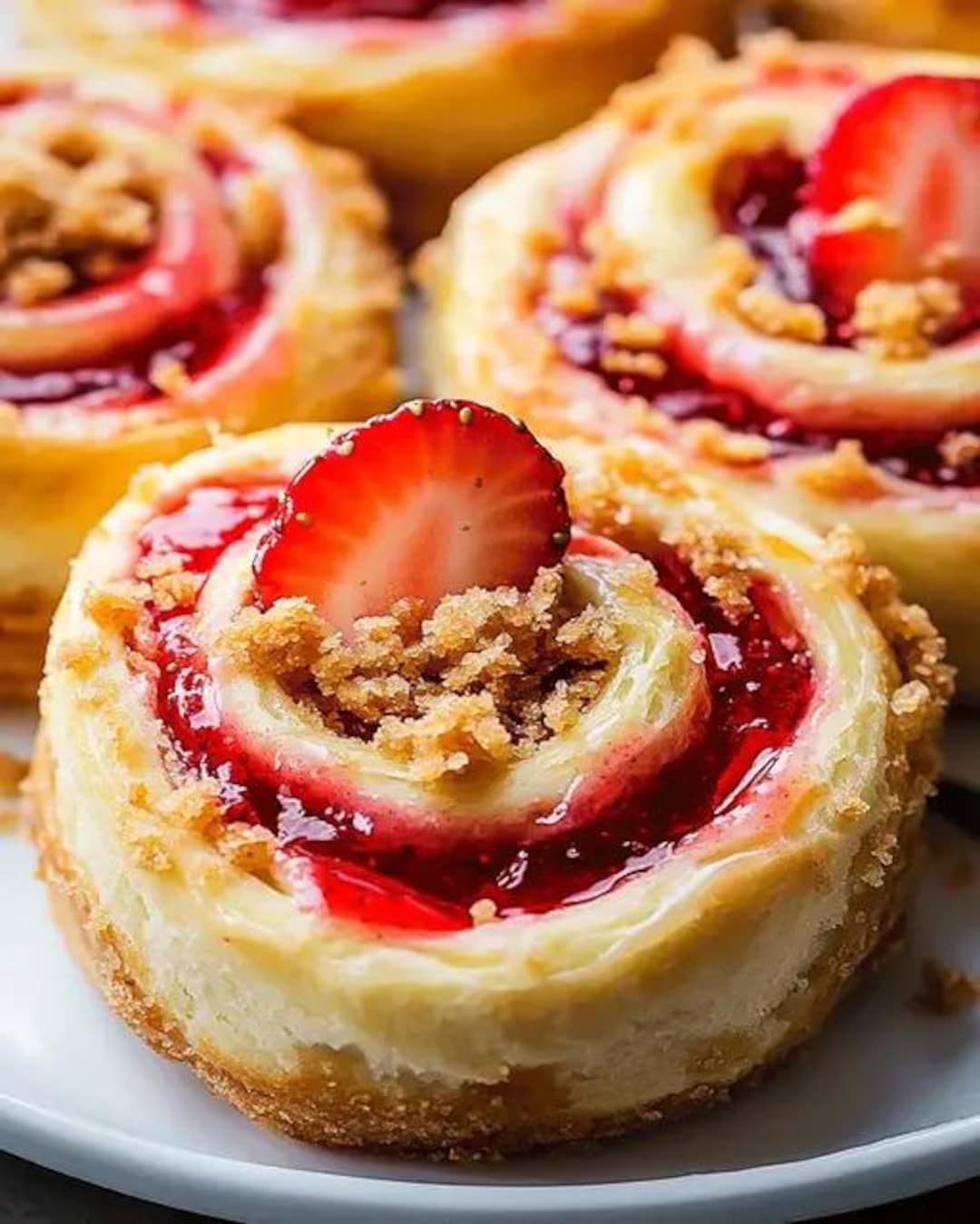 Best Strawberry Cream Cheese Crumble Rolls Recipe - Etsy