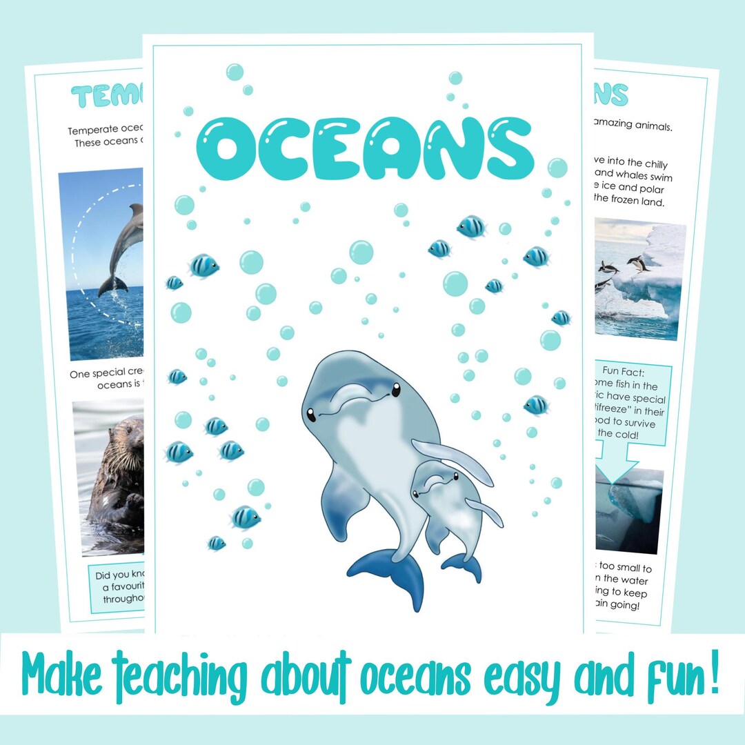 Oceans Learning Workbook | Simple & Fun Ocean Unit Study, Ocean Layers ...