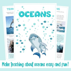 Ocean Learning Workbook: Marine Life, Food Chain, Crafts (digital ...