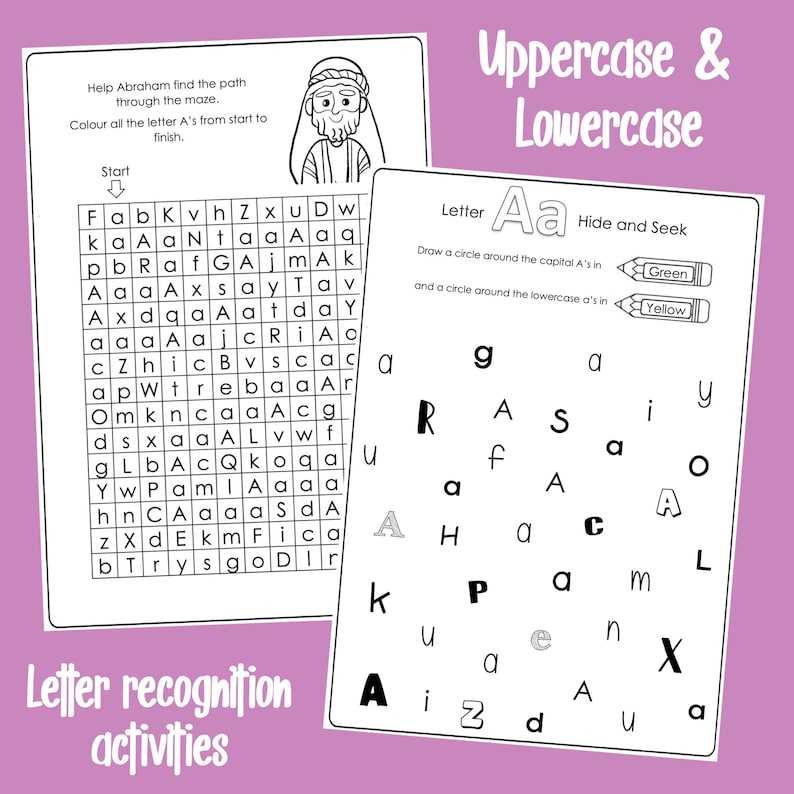 Bible Alphabet Tracing Worksheets - Homeschool, Kindergarten, Pre-k ...