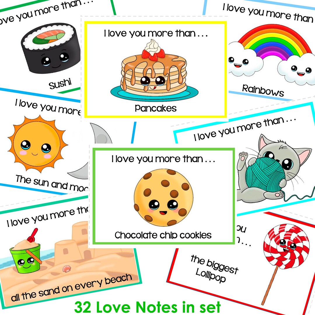 Lunchbox Love Notes – Cute Kids Printables (digital Download) - Etsy