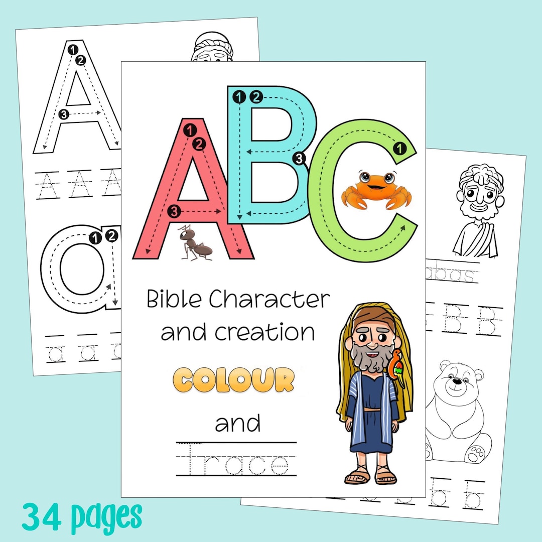 Alphabet Bible Trace and Color - JW Kids - Digital Downloads ...