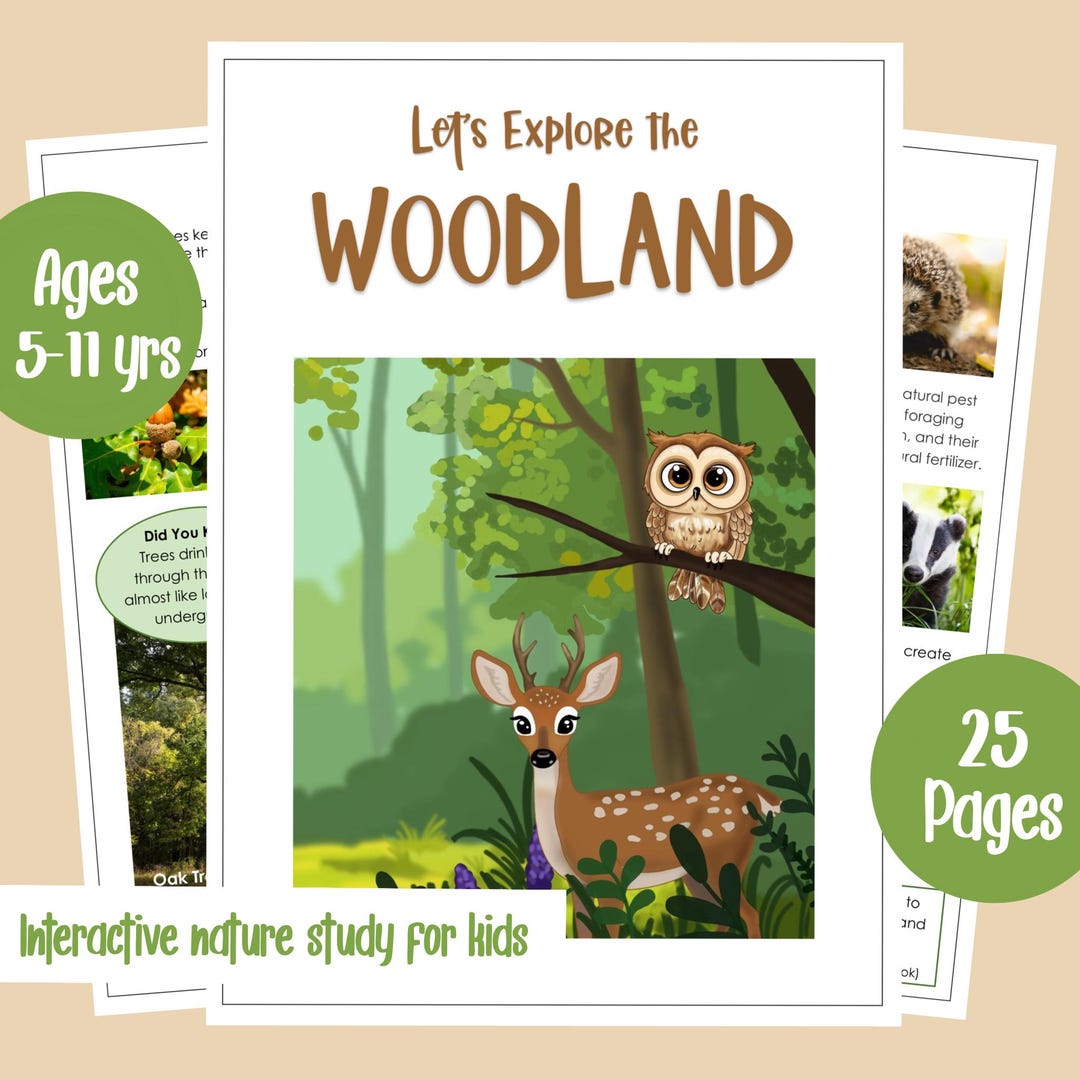 Woodland Workbook Printable Homeschool Nature Study Unit | Forest ...