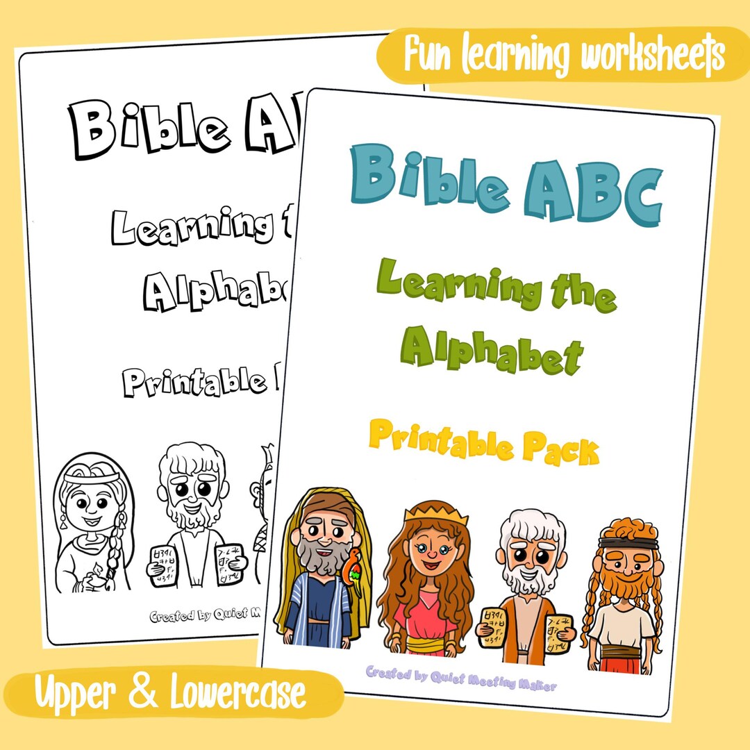 Bible Alphabet Tracing Worksheets - Homeschool, Kindergarten, Pre-k ...