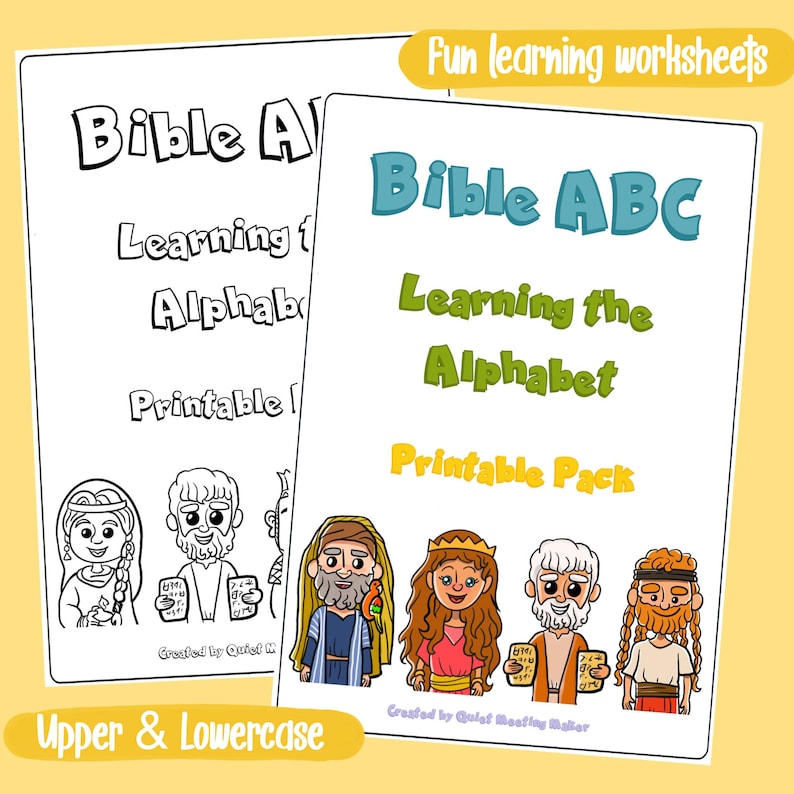 Bible Alphabet Tracing Worksheets - Homeschool, Kindergarten, Pre-k ...