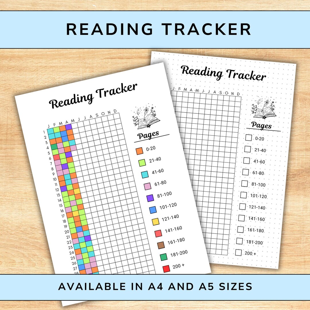 Book Reading Tracker Coloring Page I Book Tracker 2025 L I Printable ...