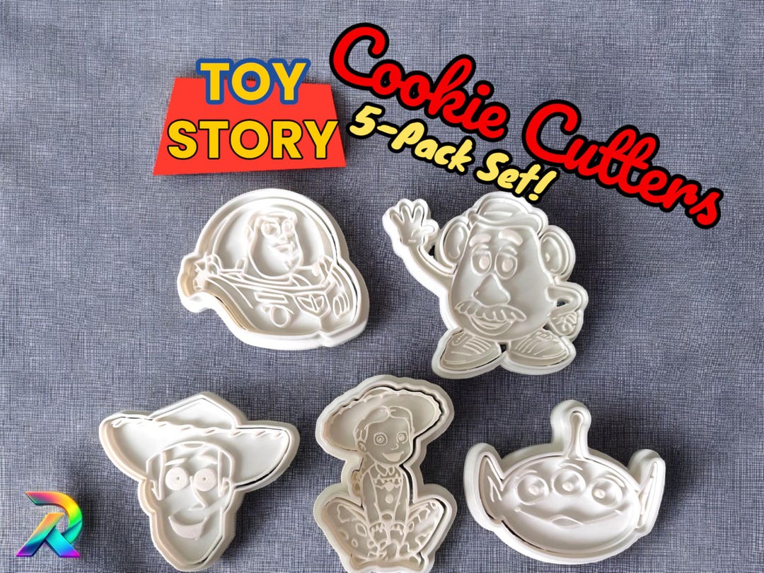 5pk Toy Story Cookie Cutter & Stamps | 3D Printed in 15+ Colors | Pixar ...