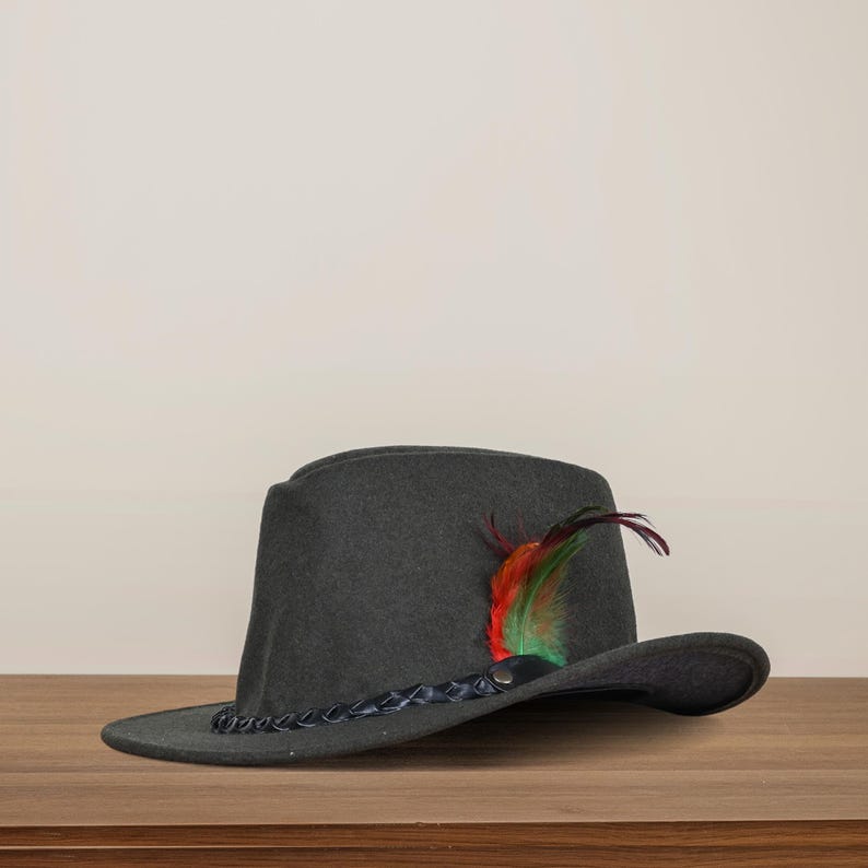 Men's Bavarian Wool Hat With Feather | Traditional Oktoberfest Alpine ...