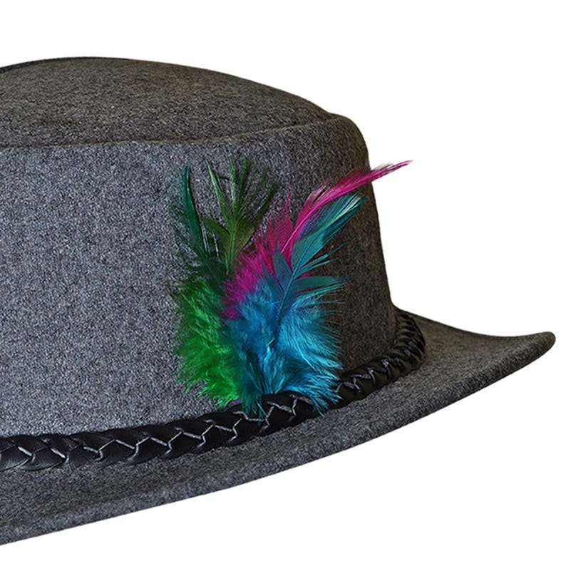 Men's Bavarian Wool Hat With Feather | Traditional Oktoberfest Alpine ...