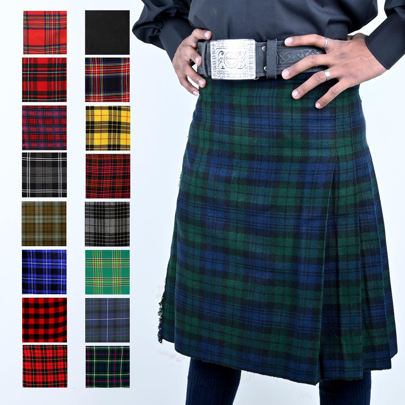 Handmade Scottish Tartan Kilt | 8 Yard Highland Wedding Kilt ...