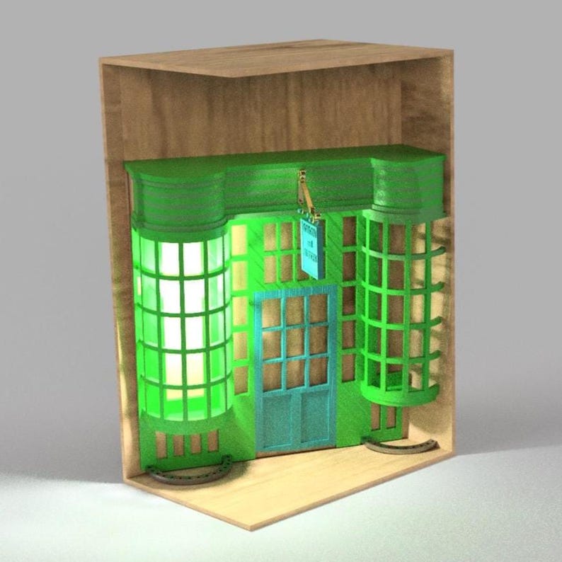 DIY 3D Printed Laser Cut Fantasy Book Nook Shop - Etsy