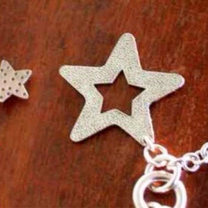 Rock Star Clasp and Large Chain W Maching Name Tag All Handmade - Etsy