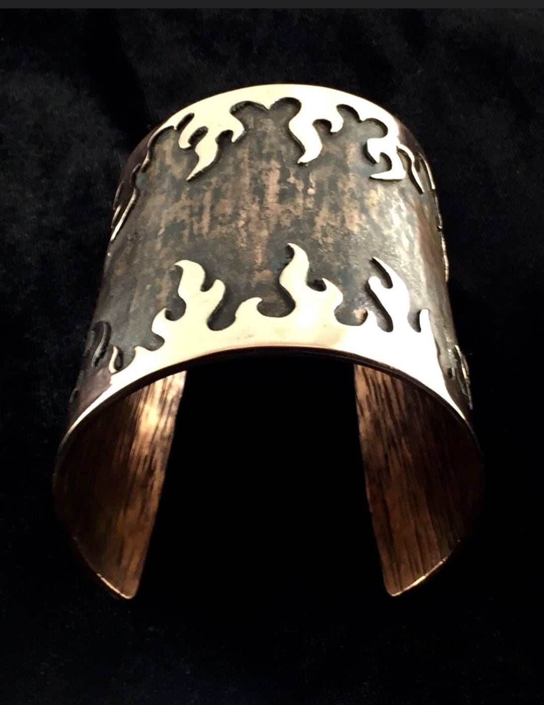 Vintage Jeff Klein Smoke and Fire Copper Cuff - Etsy