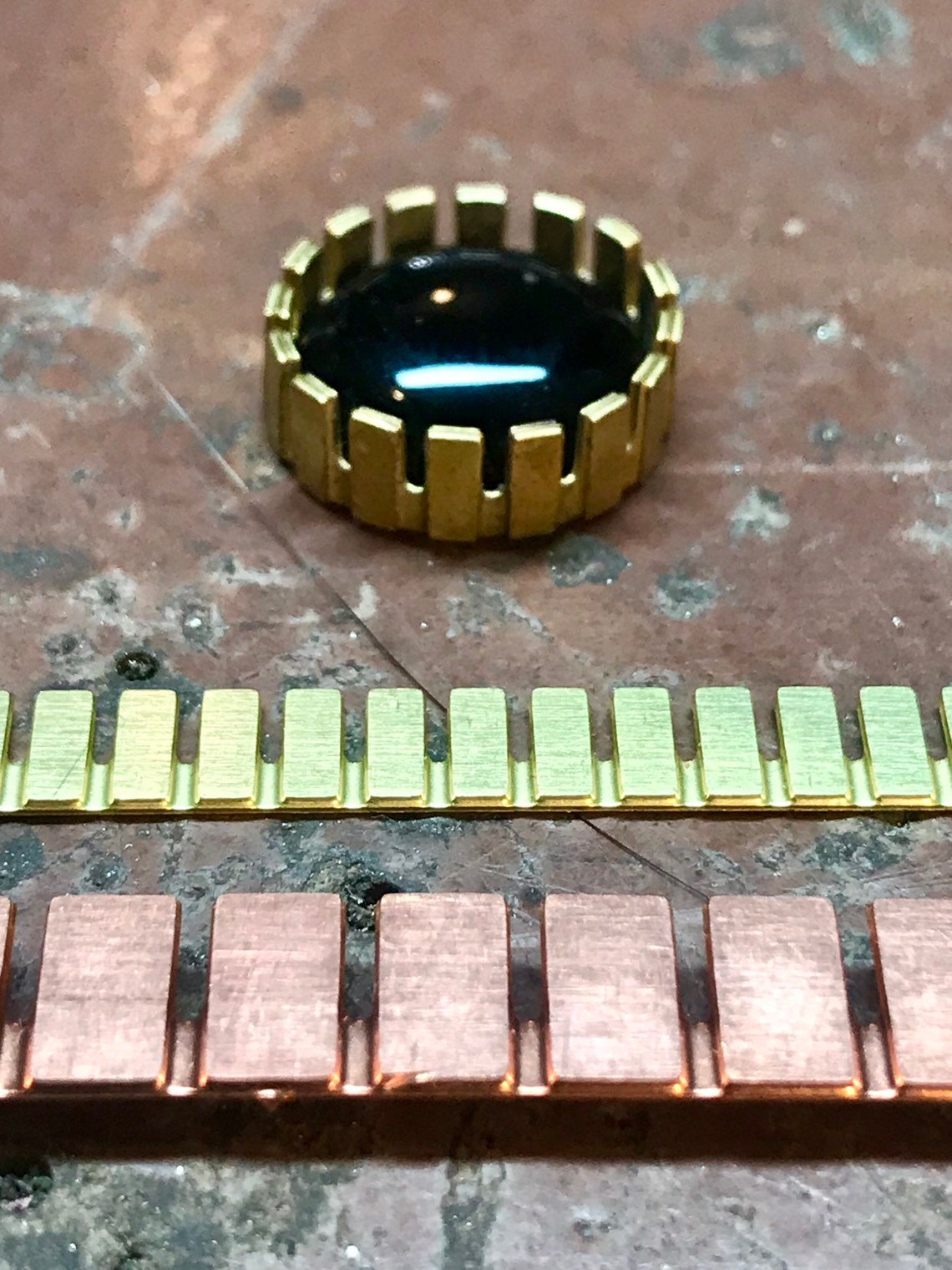 6 Piece Brass Buy 5 Get 1 Free Castellated Decorative Bezel - Etsy