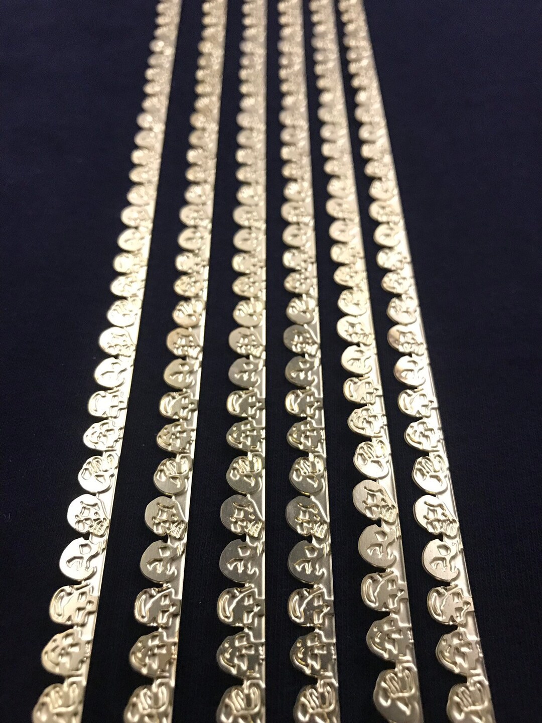6pc BRASS Skull Decorative Fancy Bezel Gallery Wire Buy 5 Get 1 Free ...