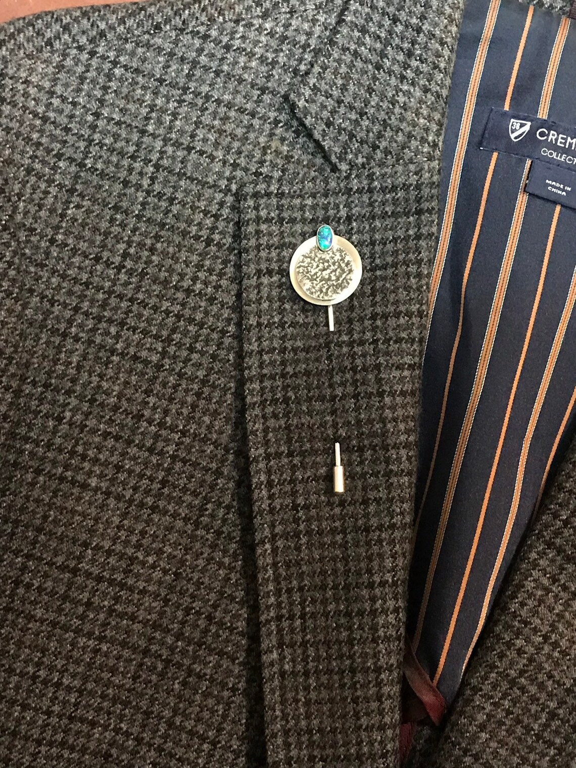 One of a Kind Reticulated Sterling Silver Stick Pin With - Etsy