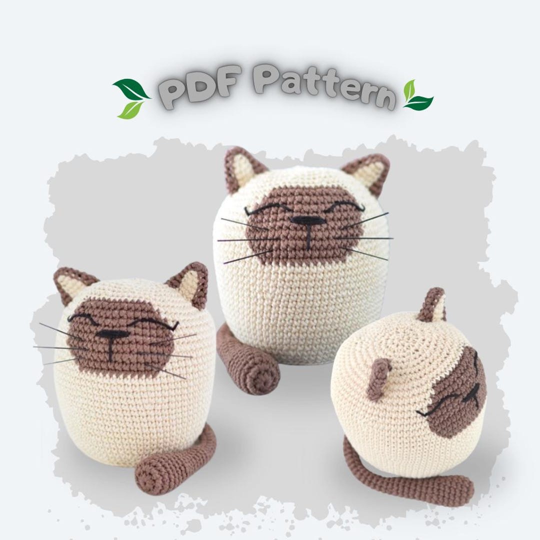 Cat Crochet Patterns, Crochet Pattern, Cat Plushies Pattern, Crochet ...